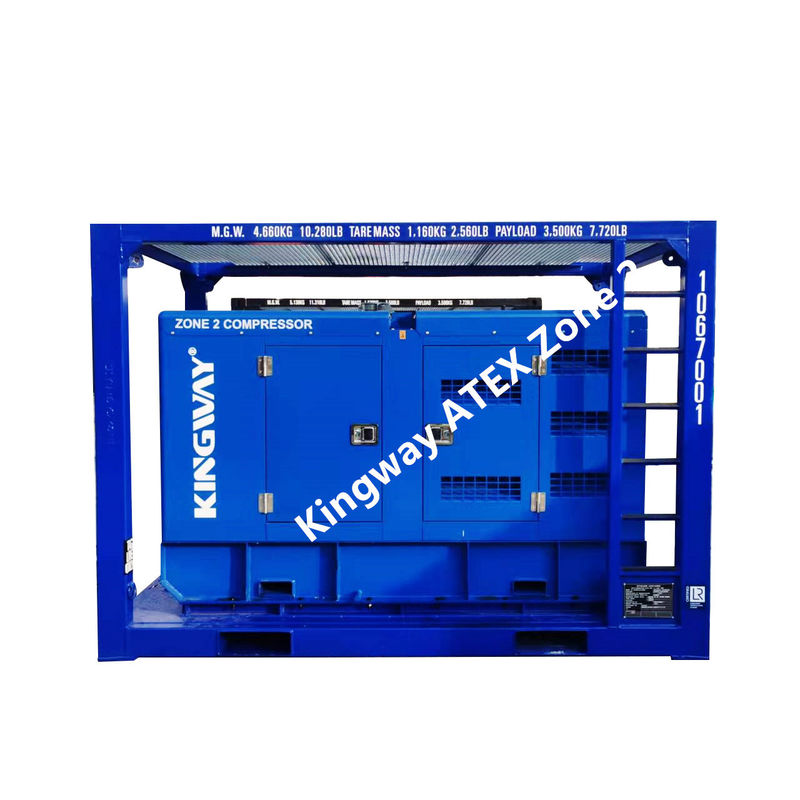 ATEX Zone 2 Explosion Proof Diesel Engine Air Compressor 186CFM 100 Psi