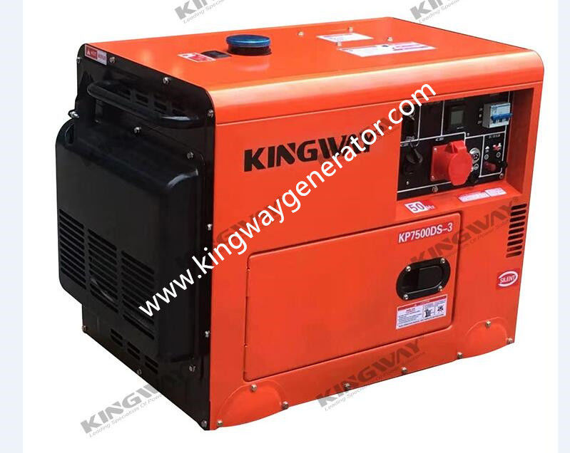 Orange Color Portable Generator Silent Generator Set 8KVA 12Hp