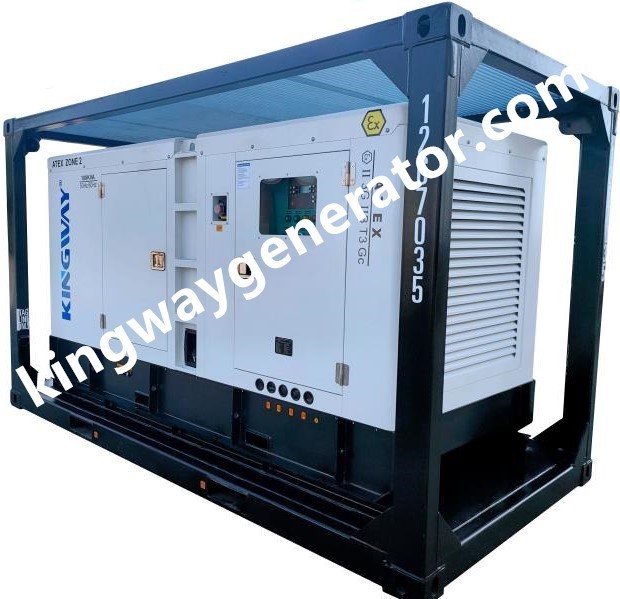 100KVA Zone II Explosion Proof Silent Diesel Generator Mounted In DNV 2 ...