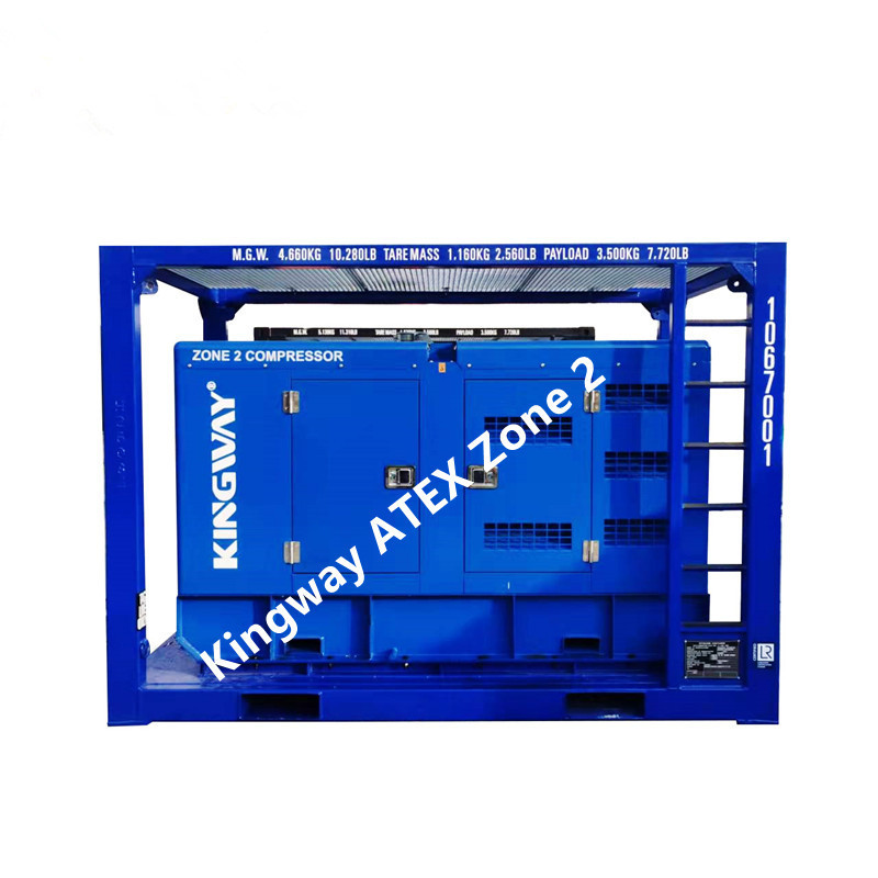 260CFM ATEX Certified Zone 2 T3 50Hz Diesel Air Compressor Explosion Proof